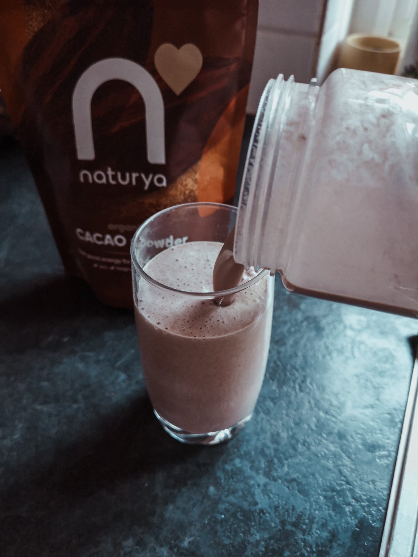 Simple Cacao Chocolate Milkshake Recipe - Nourish and Move