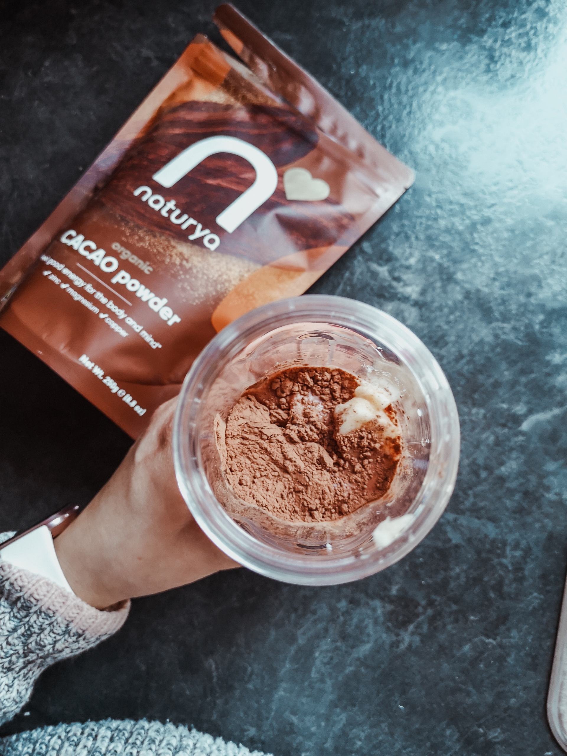 Simple Cacao Chocolate Milkshake Recipe - Nourish and Move